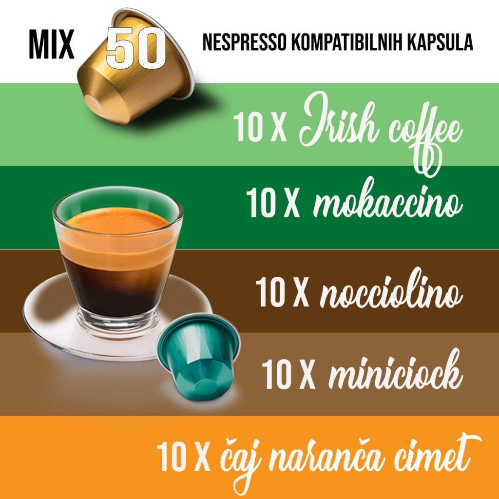 .MIA Caffe NES kapsule MIX Irish 50/1 ☕